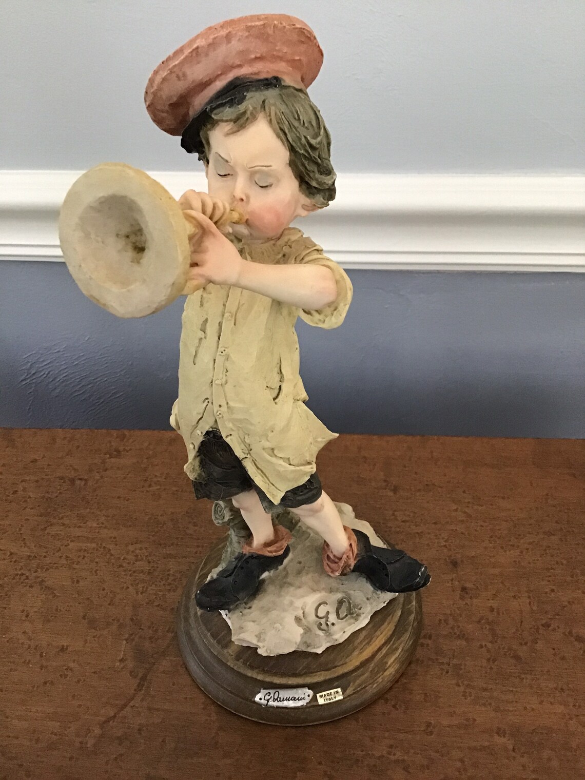 Giuseppe Armani capodimonte Figurine Boy Playing Trumpet. - Etsy UK