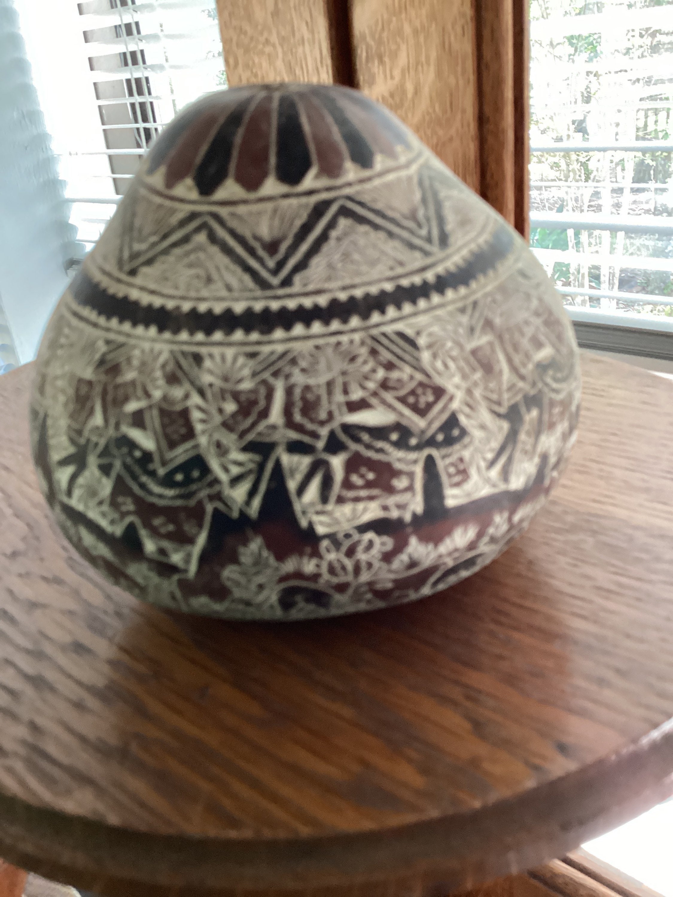 Hand Carved Story Gourd From Peru - Etsy