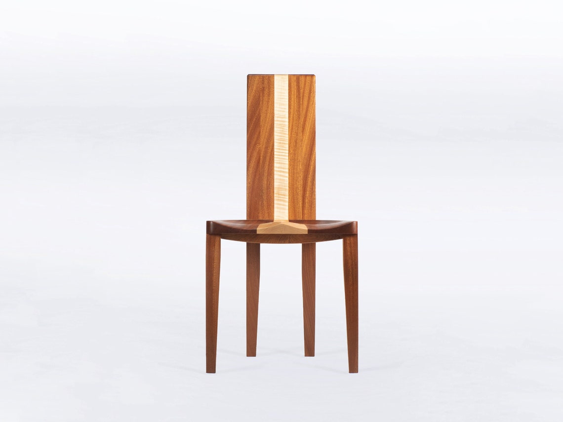 Modern Dining Chairs Handmade in Solid Mahogany and Maple - Etsy