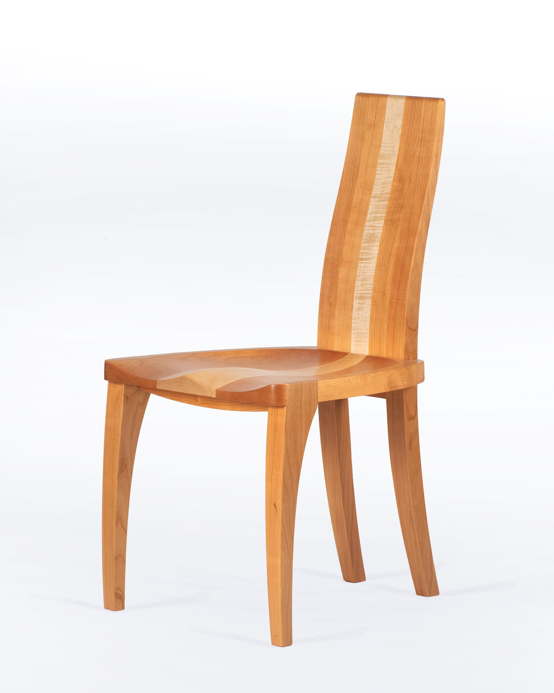 Dining Chair in Solid Cherry and Maple Wood - Gazelle - Etsy