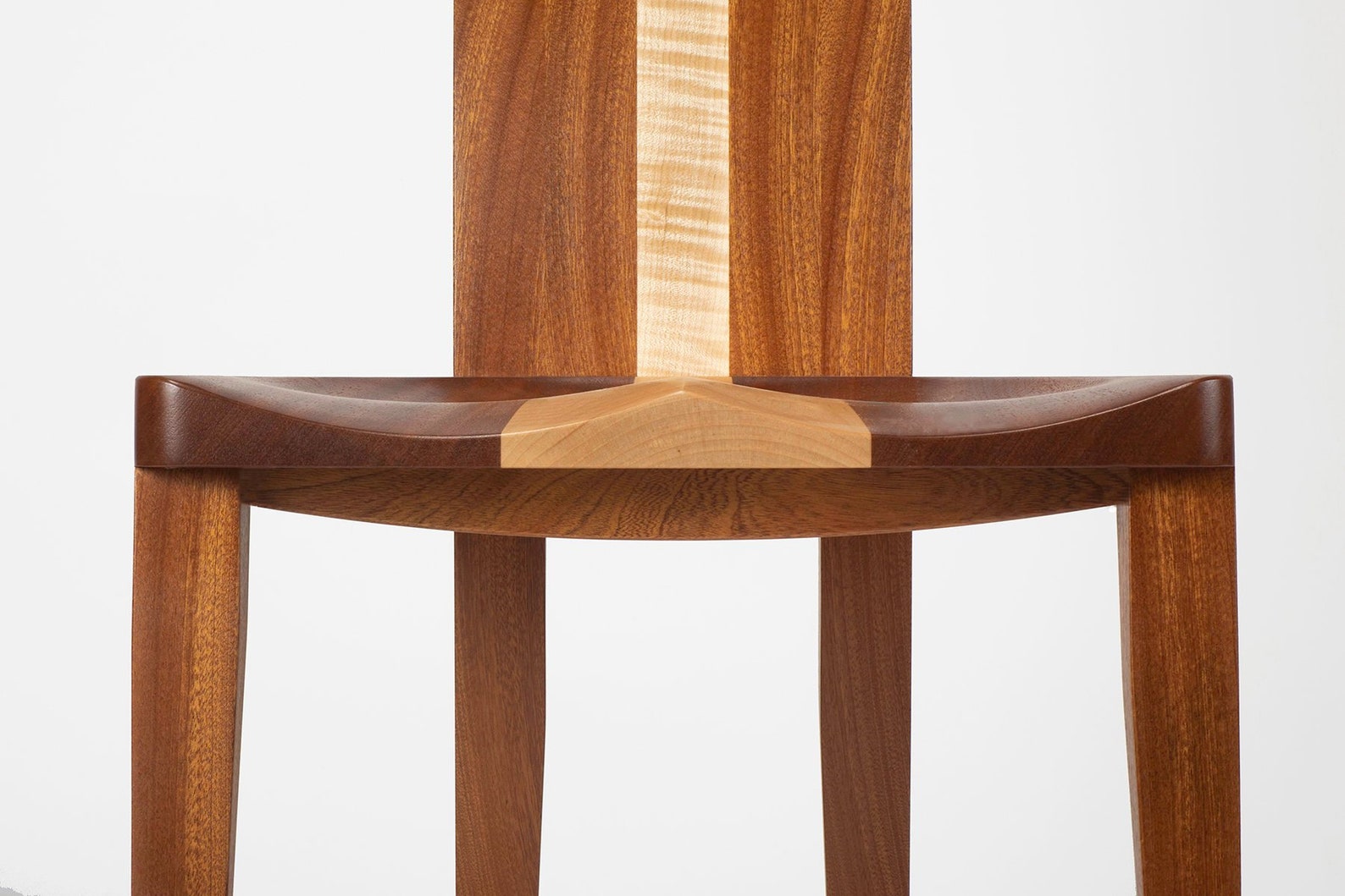 Modern Dining Chairs Handmade in Solid Mahogany and Maple - Etsy