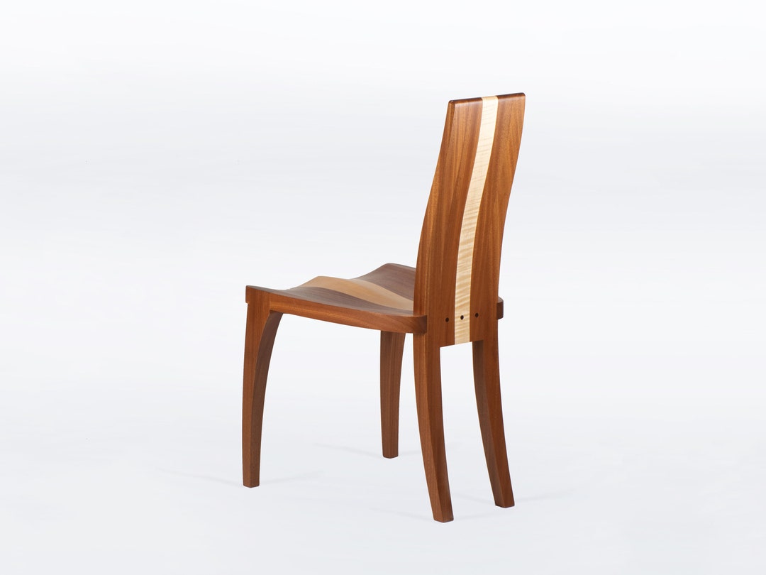 Modern Dining Chairs Handmade in Solid Mahogany and Maple Wood "gazelle ...