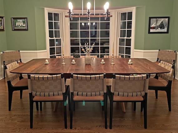 Extendable Dining Table in Solid Walnut Wood With Two Leaves Seats 6 10 bela Etsy Denmark