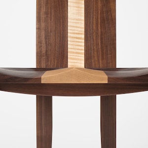 Modern Dining Chair Handmade in Solid Walnut and Maple Wood, "gazelle ...