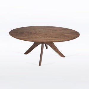 Round Coffee Table in Walnut "kapok" - Etsy