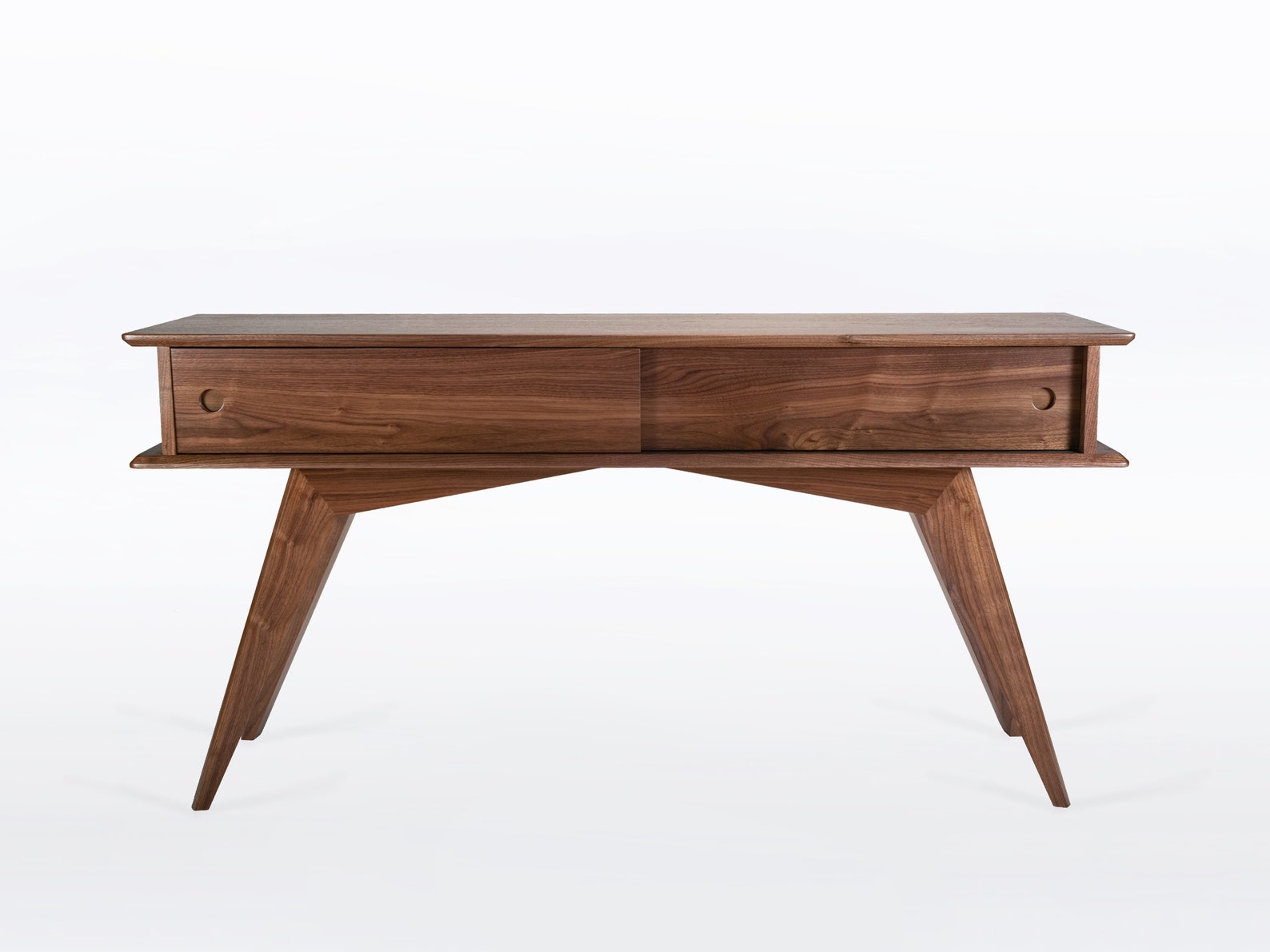 Modern Entry Table With Storage Narrow Mid Century Style | Etsy