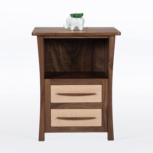 Handmade Nightstand With Two Drawers and Custom Wood Pulls river Rushes ...