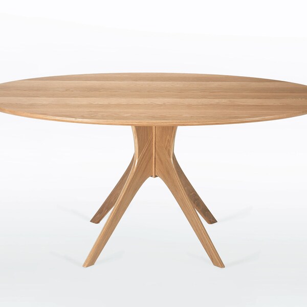 White Oak Oval Table - Etsy