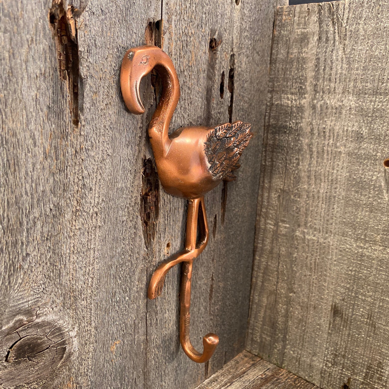 Flamingo Wall Hook Copper Flamingo Bird Hooks for the Wall | Etsy