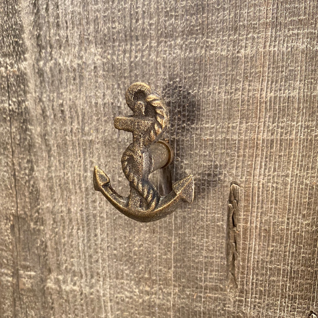 Cast Iron Anchor Knob, Metal Nautical Dresser Drawer Pulls, Coastal ...
