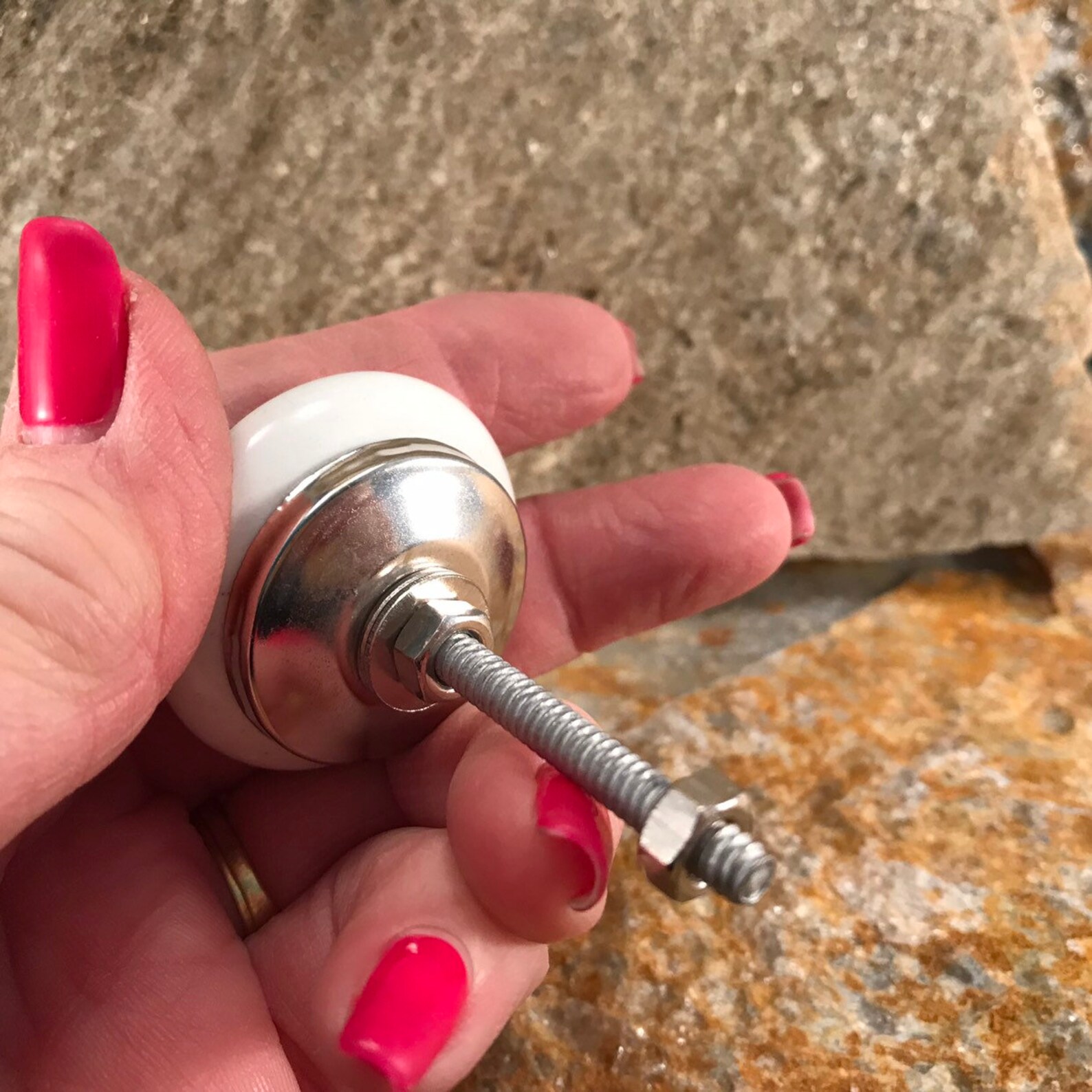 Ceramic Knob Round Clock Faced Drawer Pull Compass Watch | Etsy