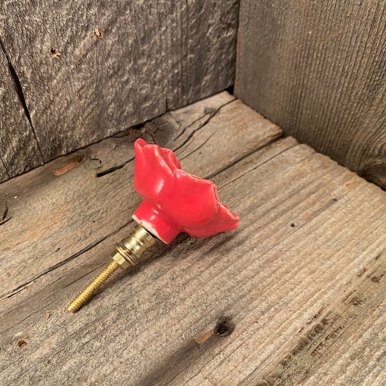 Ceramic Rose Knob Large Rose Knob Drawer Pull Rose Shape - Etsy