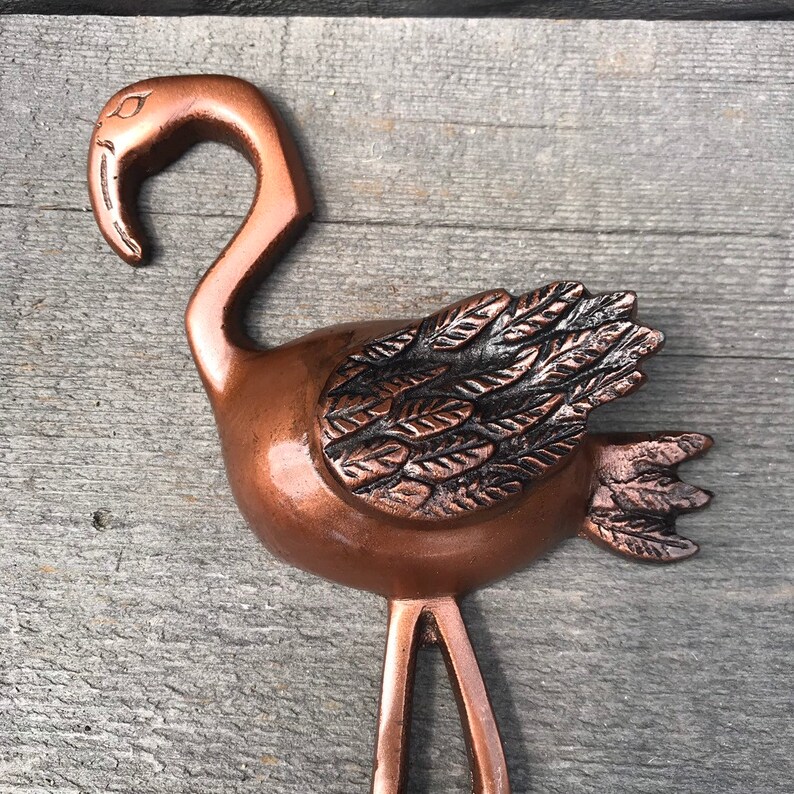 Flamingo Wall Hook Copper Flamingo Bird Hooks for the Wall | Etsy