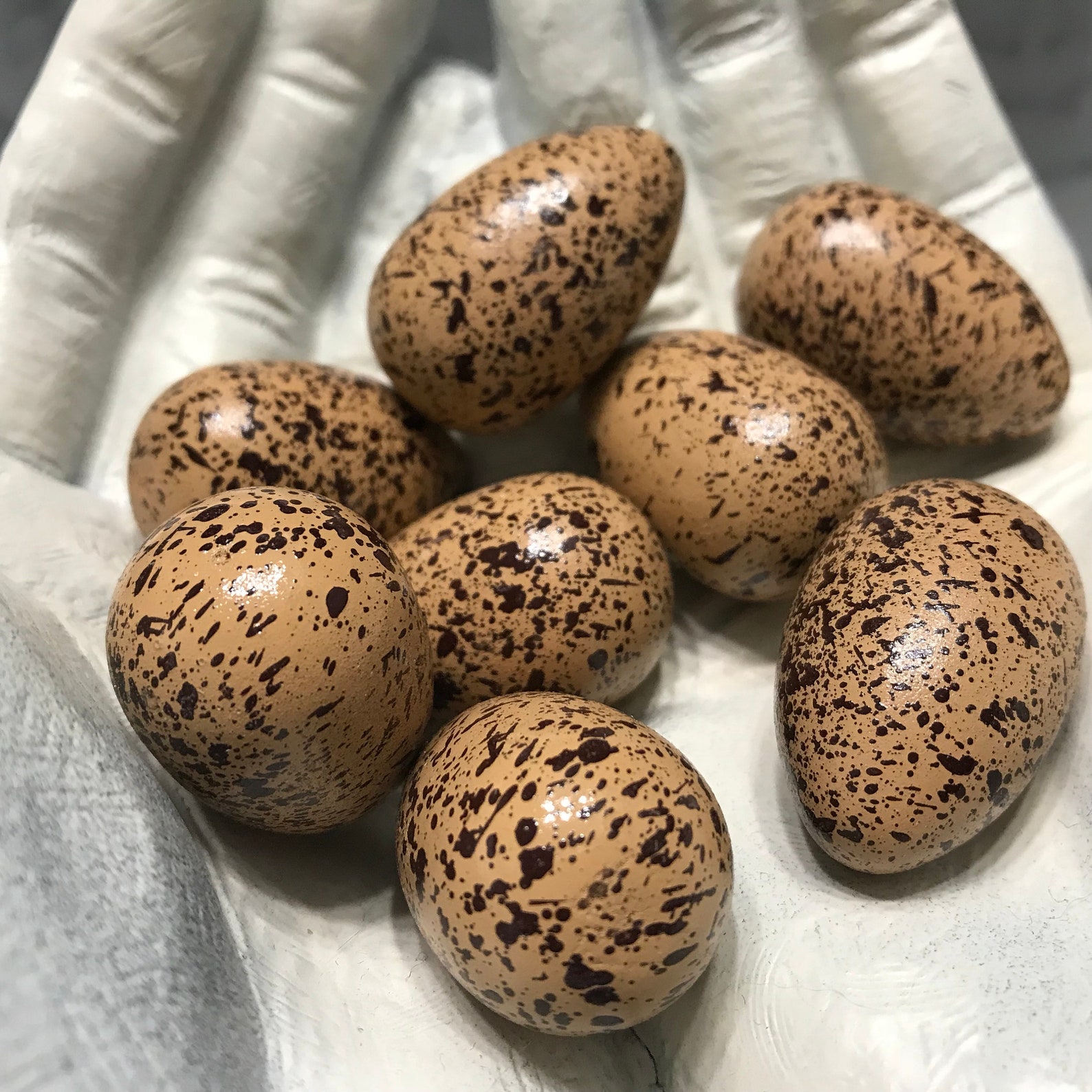 Wooden Eggs Hand Painted Realistic Eggs Speckled Faux Egg - Etsy