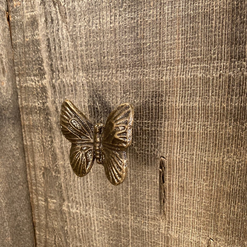 Cast Iron Knob Butterfly Drawer Pull Insect Butterfly Knob - Etsy