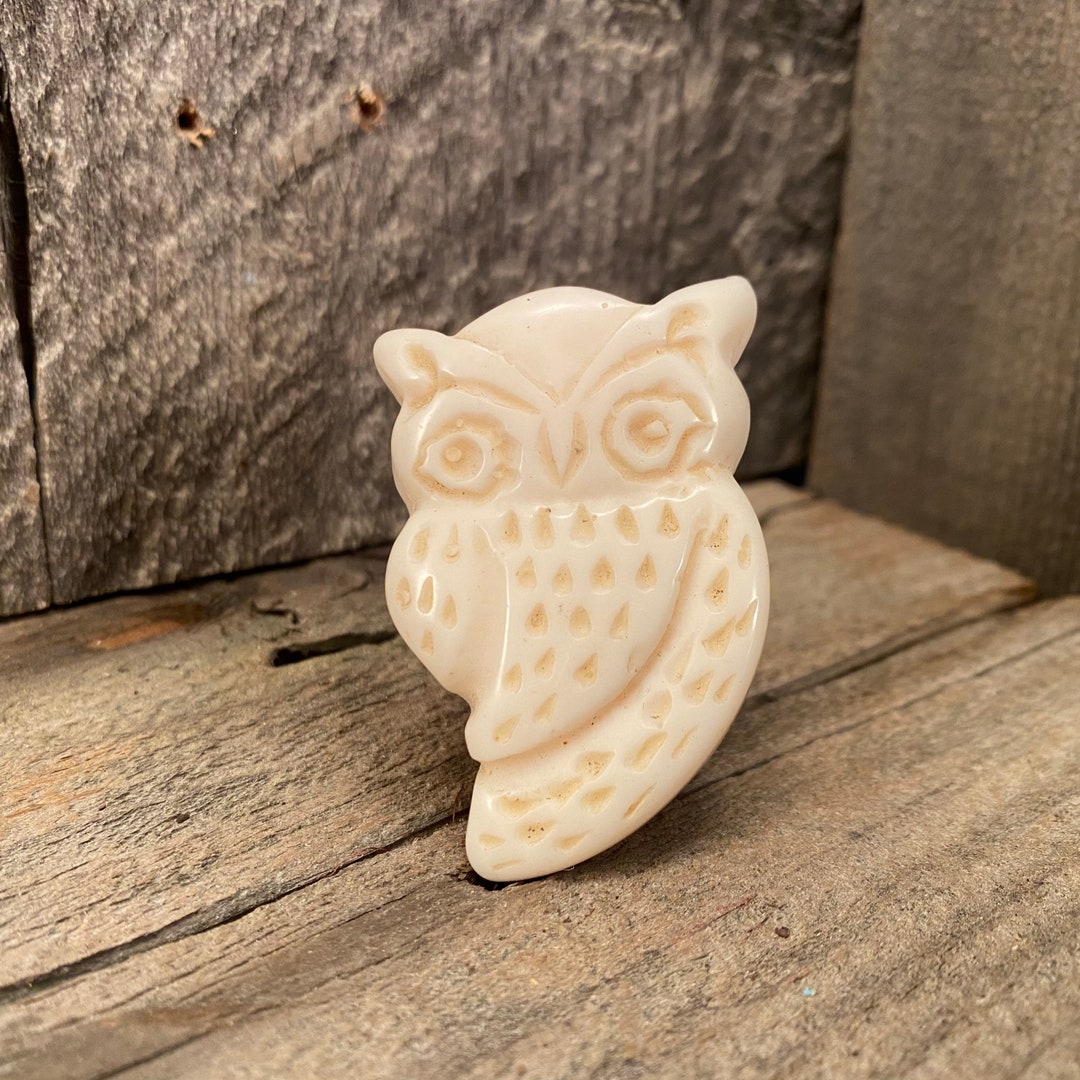 Bone Resin Owl Knob, Dresser Drawer Pull, Furniture Hardware - Etsy