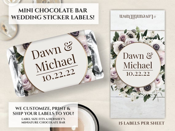 Personalized Candy Bar Wrapper for Miniature Chocolates - Etsy