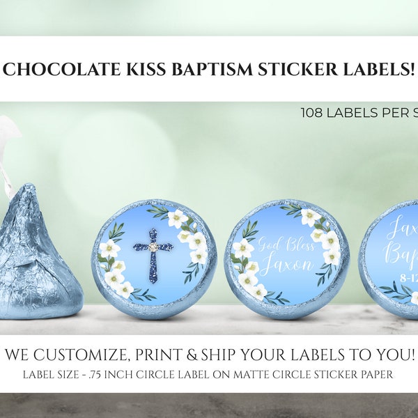 Christening Kisses Stickers - Etsy