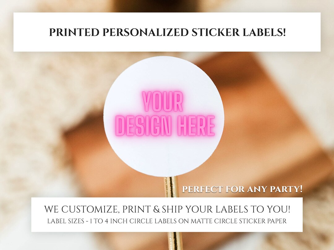 Personalized Party Favor Labels, Personalized Stickers, 2" - 4" Wedding ...