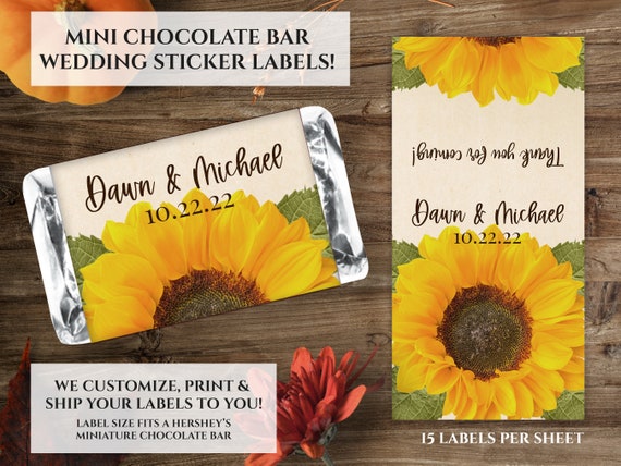 Personalized Candy Bar Wrapper for Miniature Chocolates - Etsy
