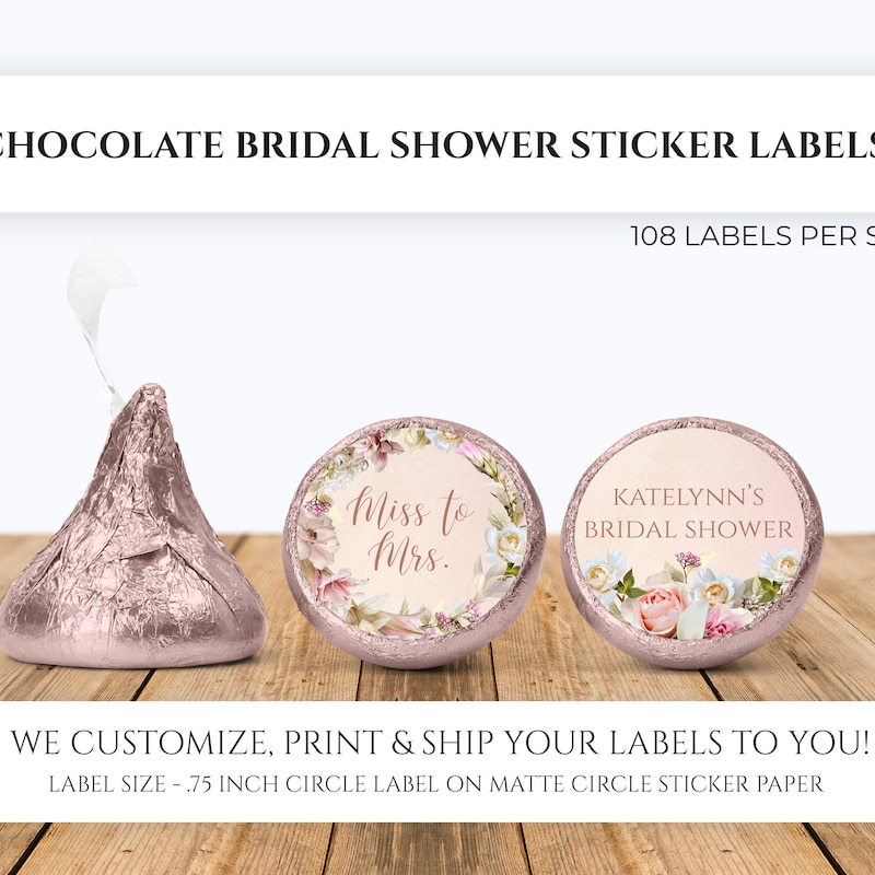 Hershey Kiss Stickers Wedding - Etsy