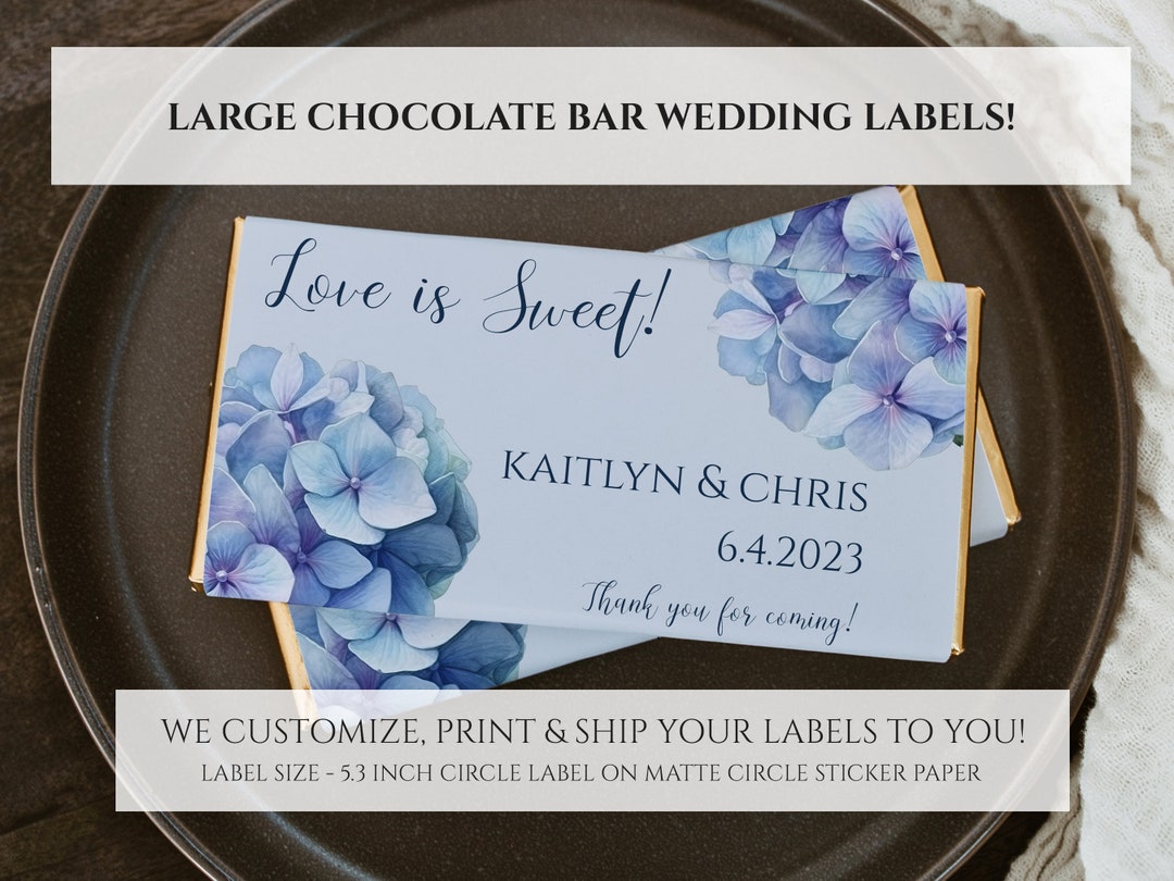 Chocolate Bar Wrapper, Personalized Full Size Candy Bar Wrapper ...