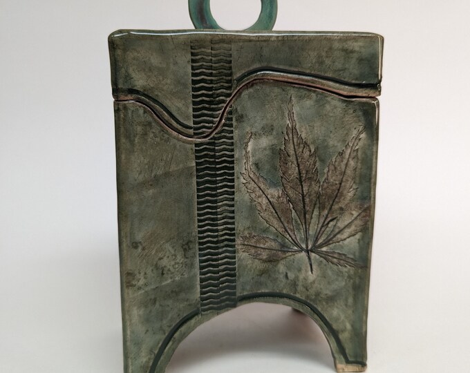 Ceramic Box, Lidded Box, Pottery Box, Box, Handmade Box, Green Box ...