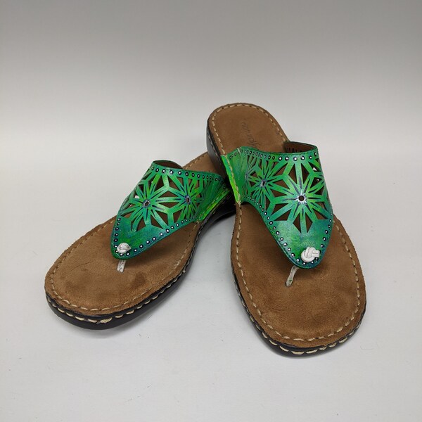 Hand Painted Sandals - Etsy