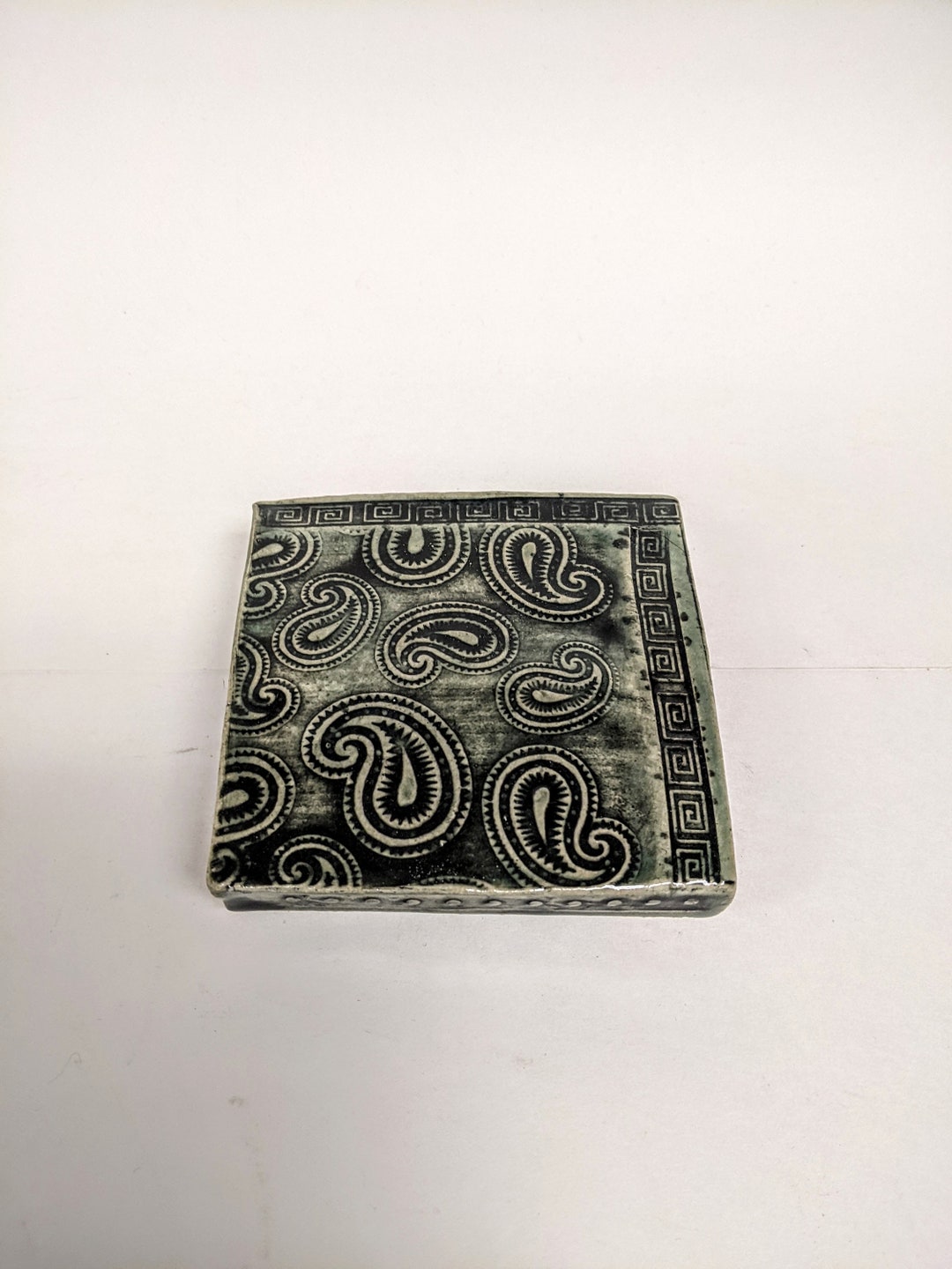 Ceramic Trivet, Trivet, Hot Plate, Ceramics, Handmade Trivet, Paisley ...