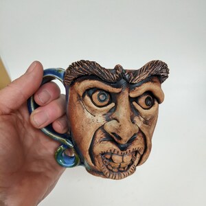 Ceramic Face Mug Face Mug Pottery Face Mug Pottery Mug - Etsy