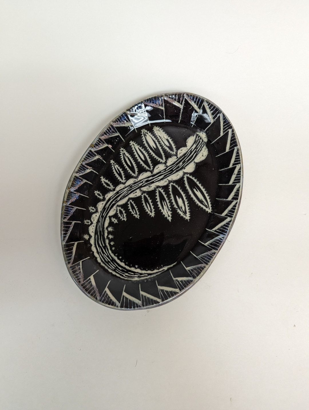 Sgraffito Plate, Small Plate, Small Tray, Ceramic Plate, Ceramic Tray ...