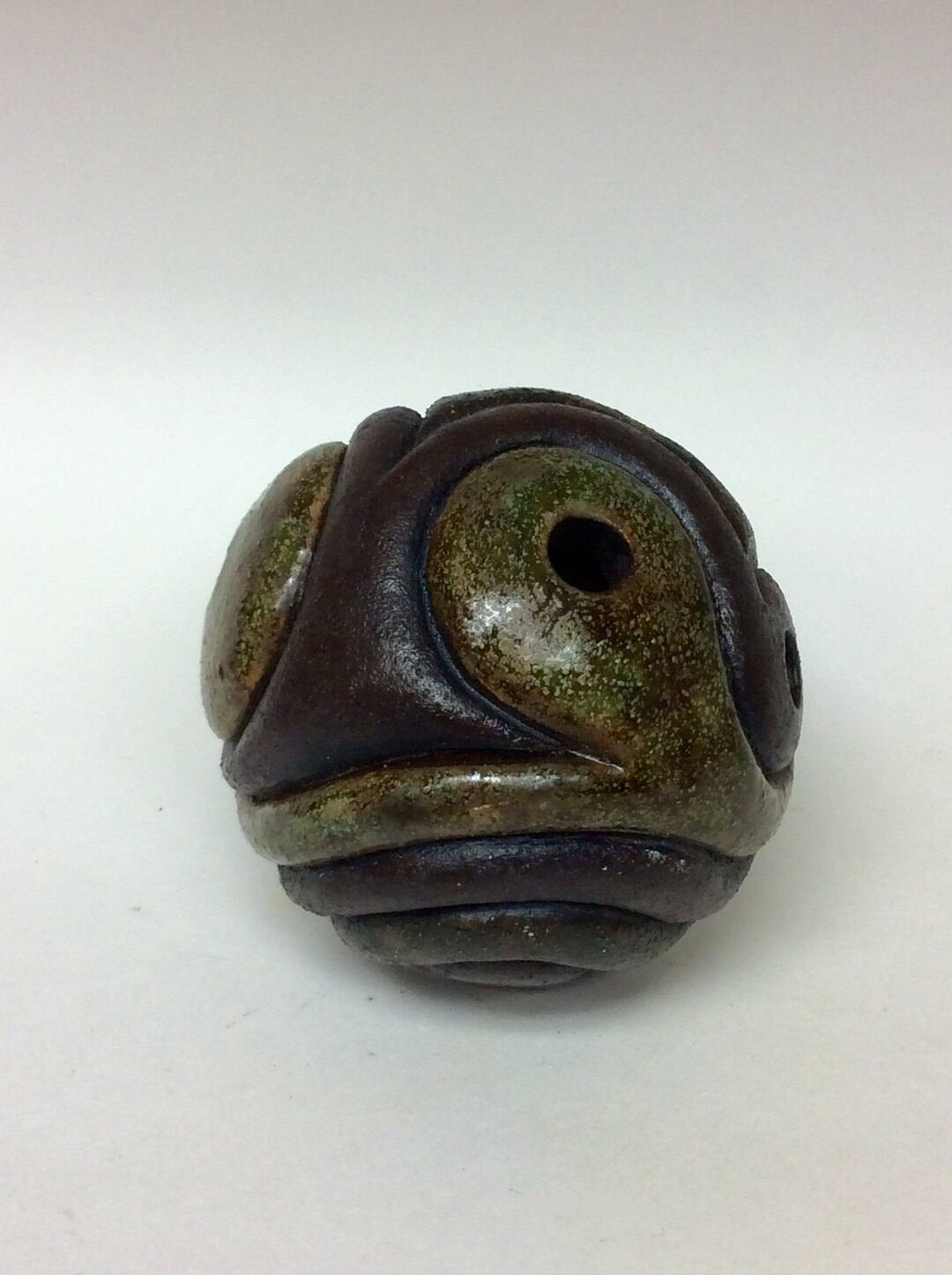 Carved Ceramic Sphere, Ceramic Sphere, Ceramic Orb, Clay Sphere ...