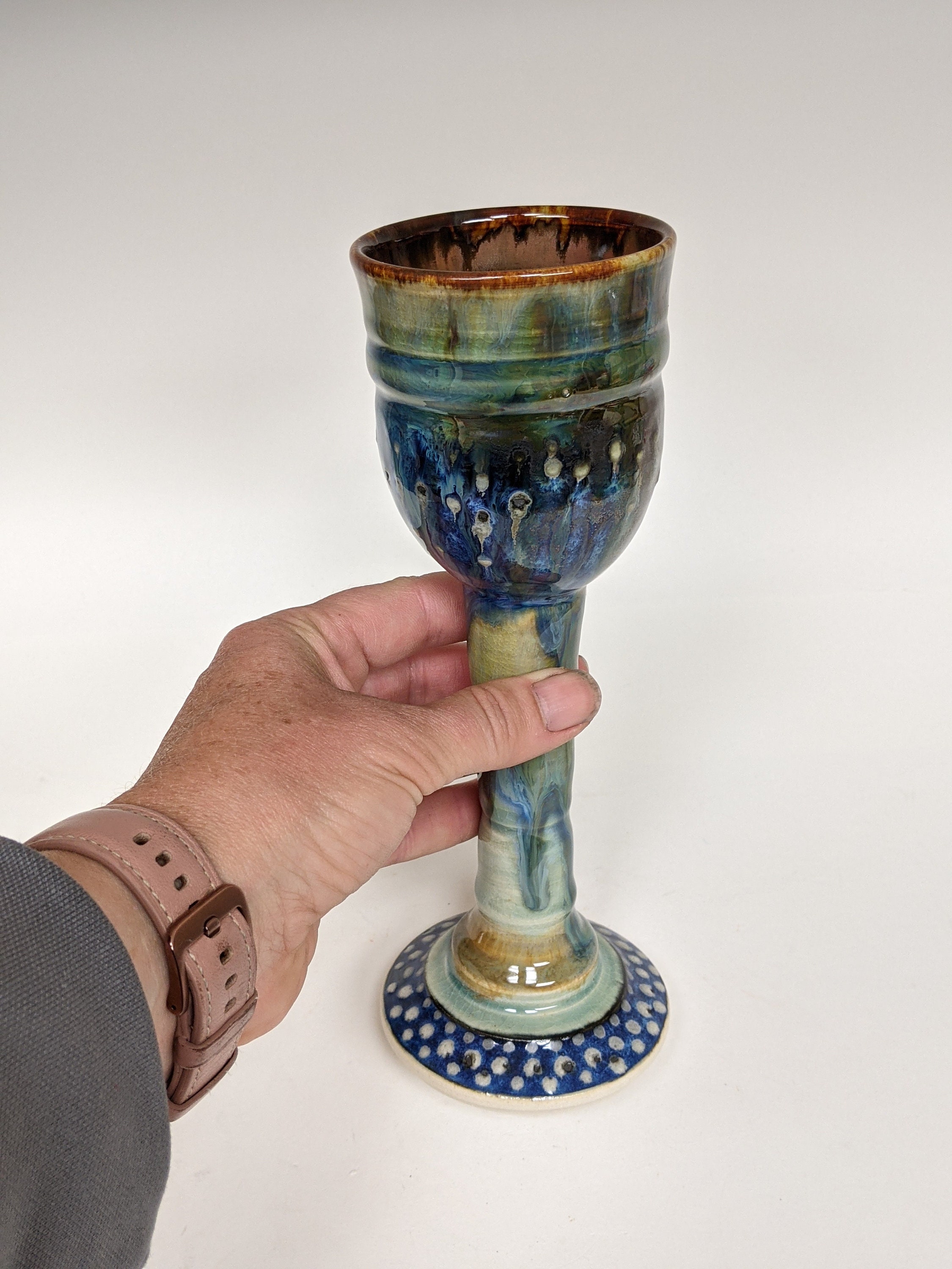 Ceramic Goblet Ceramic Chalice Ceramic Wine Glass Goblet | Etsy