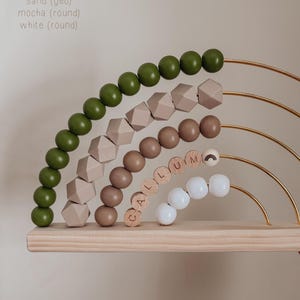 PERSONALIZED Abacus, Cottage Core, Wooden Nursery, Montessori, Counting ...