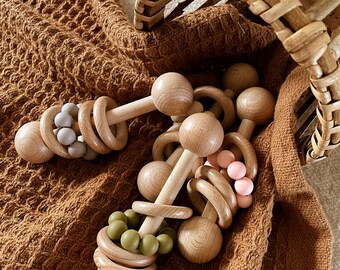 Wood Baby Rattle | Etsy