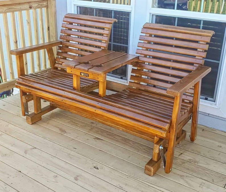 Patio Glider Bench Glider Woodworking Build Plan - Etsy