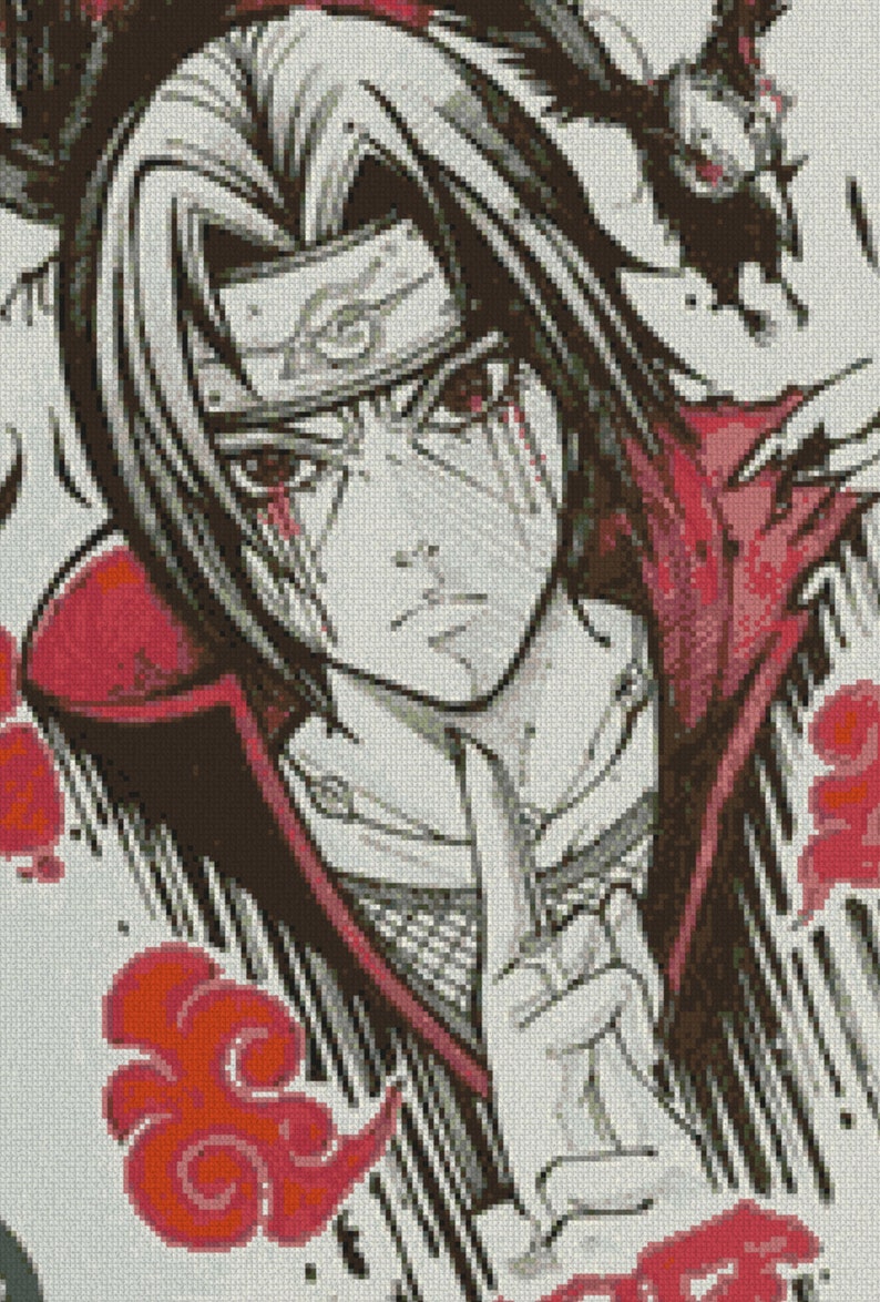 Itachi Cross Stitch Pattern - Etsy