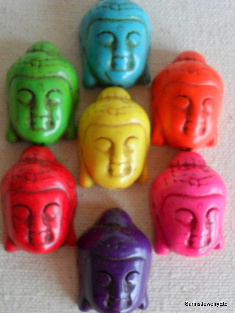 Buddah Necklace in White on Flat Black Chain - Etsy