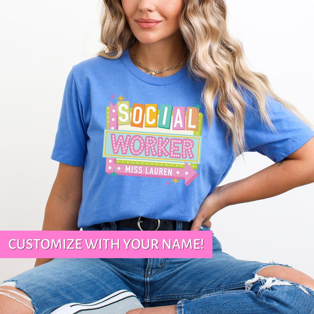 Custom Social Worker Shirt Social Worker Gift Social Worker Super ...