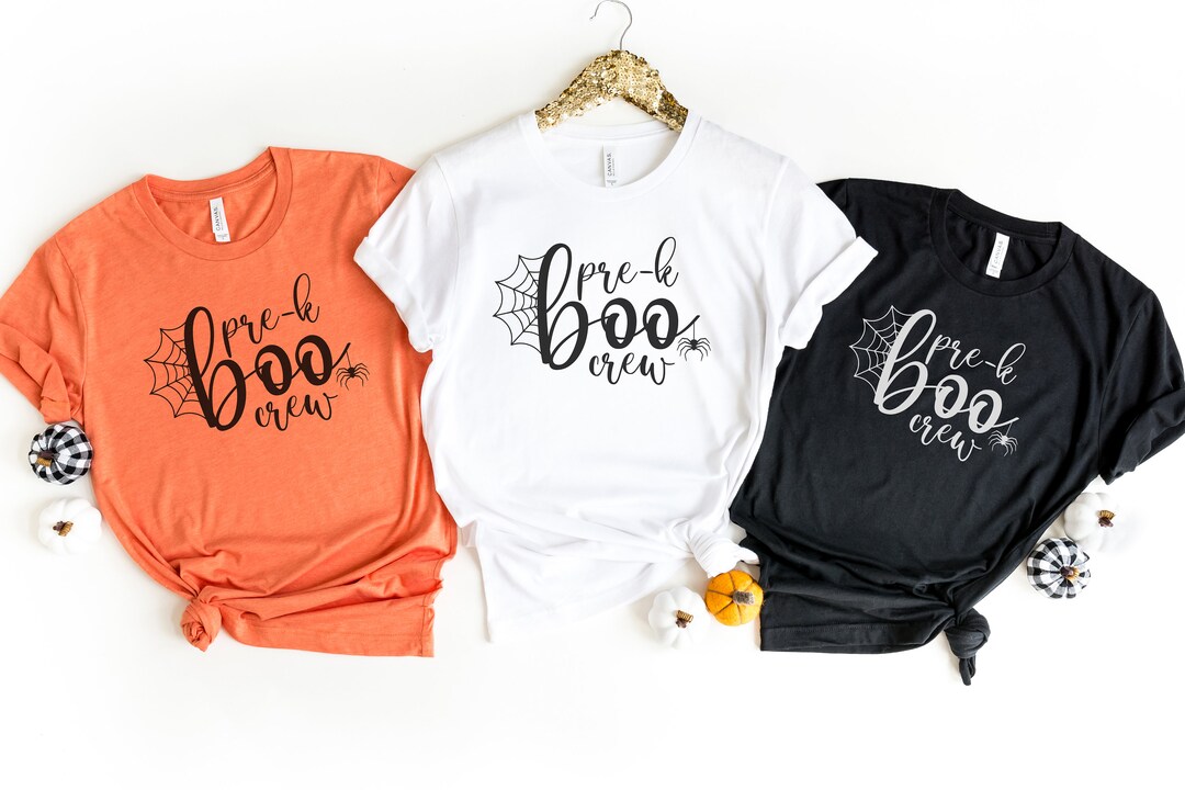 Pre K Teacher Boo Crew Shirt, Halloween Teacher Shirt, Halloween Shirt ...