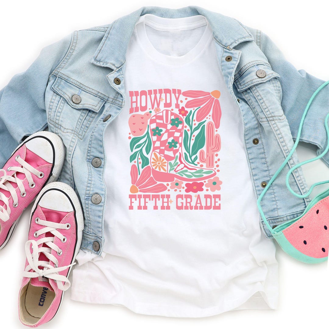 Howdy Fifth Grade Back to School Shirt for Kids Back to School Shirt ...