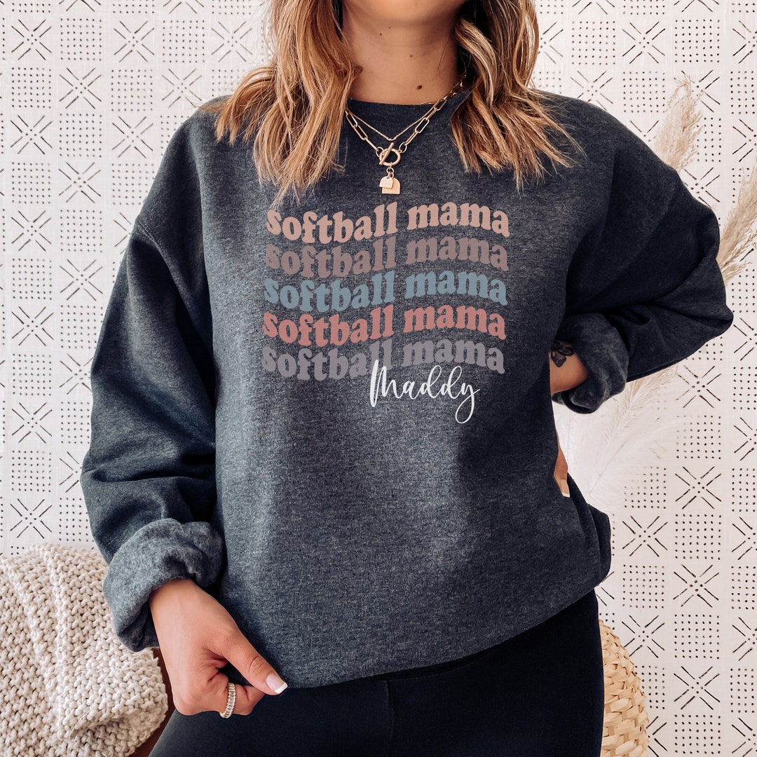 Softball Mom Sweatshirt, Softball Mom Gift, Softball Mama Sweatshirt ...
