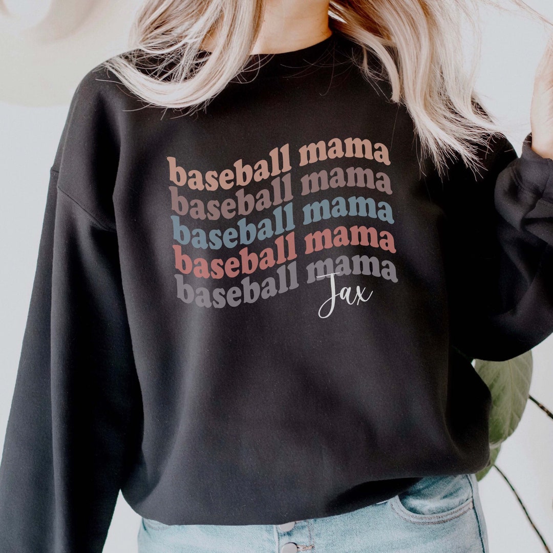 Personalized Baseball Mom Sweatshirt, Custom Baseball Sweatshirt for ...