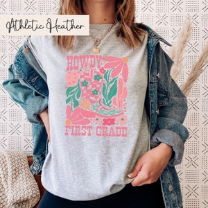 Howdy First Grade 1st Grade Teacher Shirt Western Teacher Shirt 1st ...