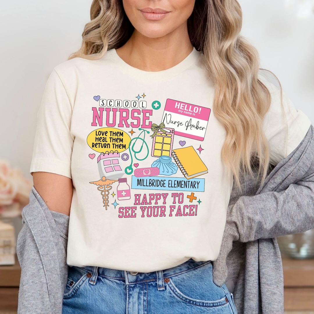 Custom School Nurse Shirt in My School Nurse Era School Front Office ...