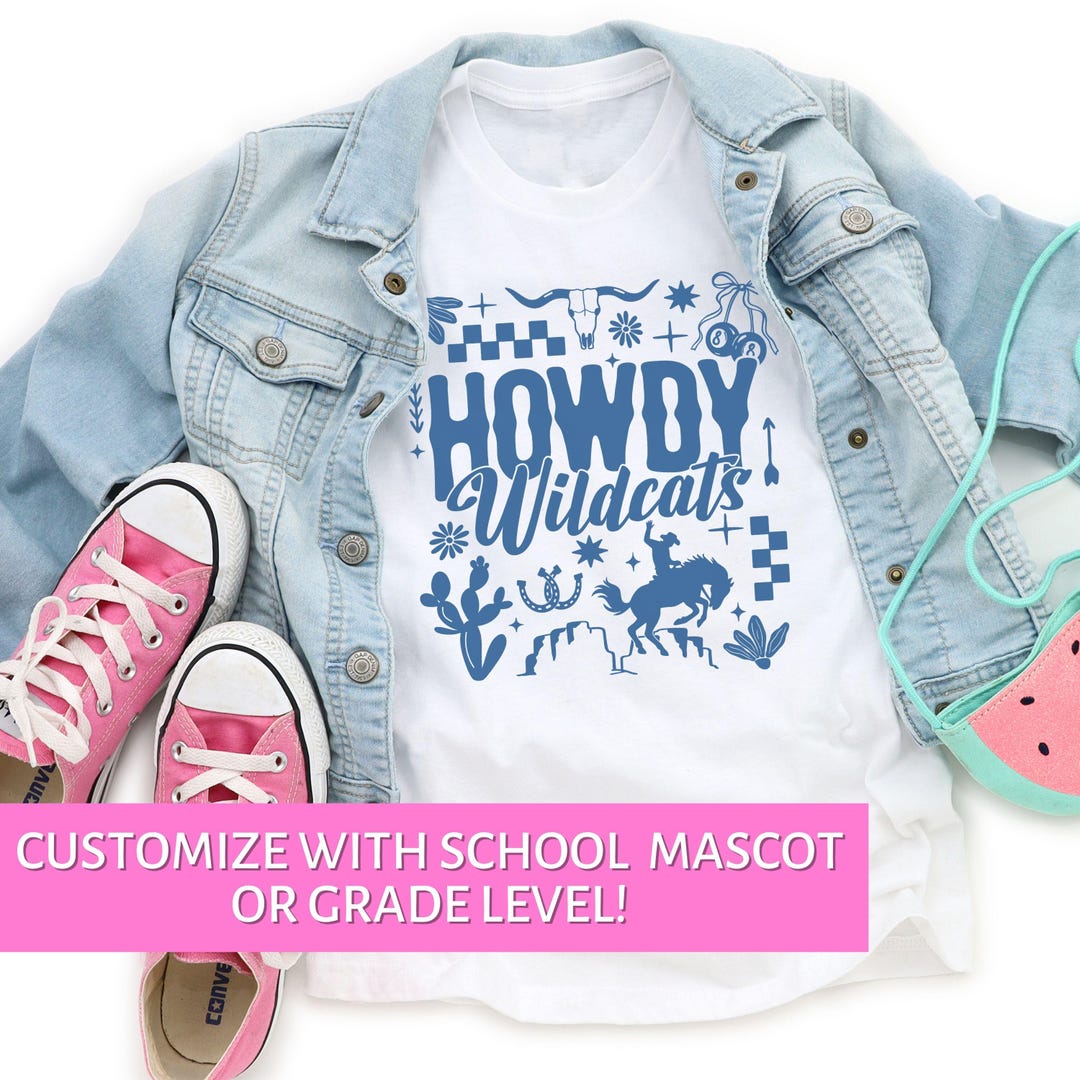 Howdy School Spirit Shirt for Girls Custom Howdy Mascot Shirt for Kids ...