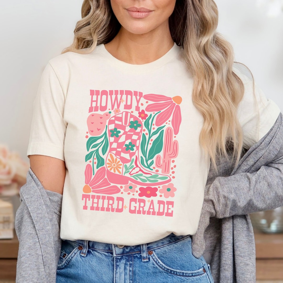 Howdy Third Grade Teacher Shirt 3rd Grade Teacher Shirt Western Teacher ...