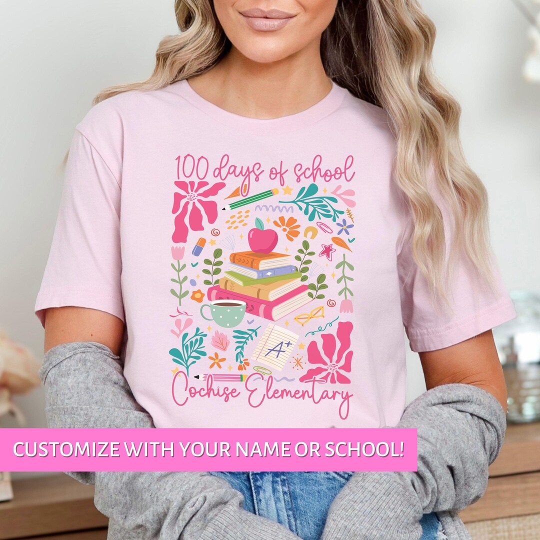 Custom 100 Days of School Shirt in My 100 Days of School Era 100th Day ...