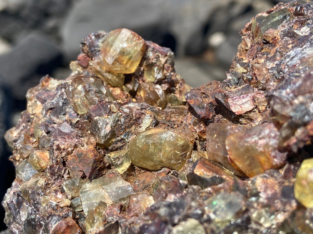 Large Yellow Apatite Crystal Matrix Specimen - Healing Gemstone ...