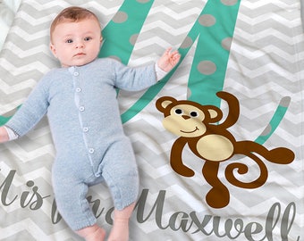 Monkey Baby Blanket | Etsy